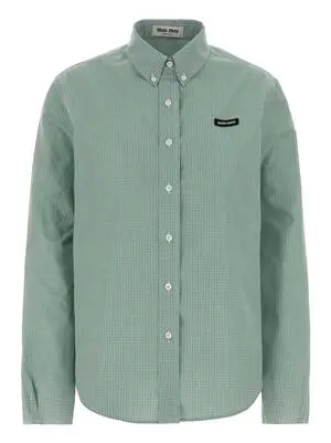 Miu Miu Striped Cotton Shirt - Red