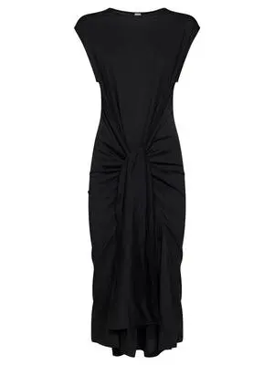 TOTEME Jersey Tie-waist Midi Dress - Multicolor