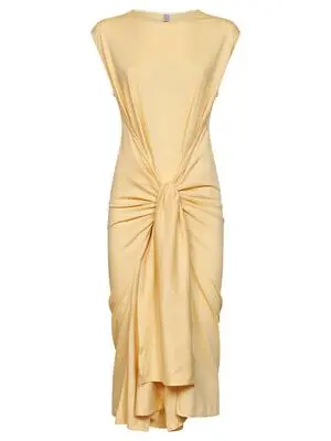 TOTEME Jersey Tie-waist Midi Dress - Multicolor