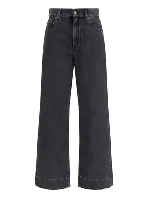 Chloé High-waisted Cropped Denim Jeans - Black