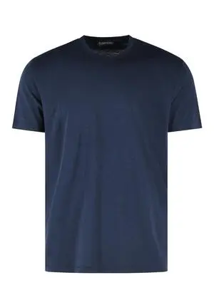 TOM FORD Tom Ford Blue Lyocell And Cotton T-Shirt Men