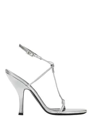 JUDE Mixer Sandal In Leather - Silver