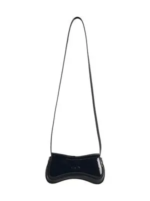 DIESEL® Play Xs' Crossbody Bag In Glossy Polyurethane - Black