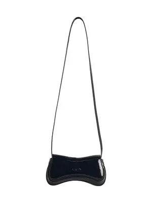 DIESEL® Glossy Polyurethane Cross Body Bag - Black