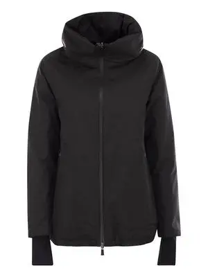 Herno A-shaped Down Jacket With Hood, 2 Layers - Black
