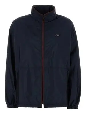 Prada Re-nylon Windbreaker Jacket With Hood - Red