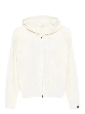 Max Mara Cashmere Zip Up Hooded Cardigan - Multicolor