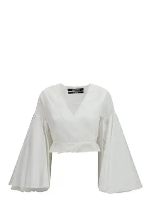 Jacquemus Paysan Wrap Top - White