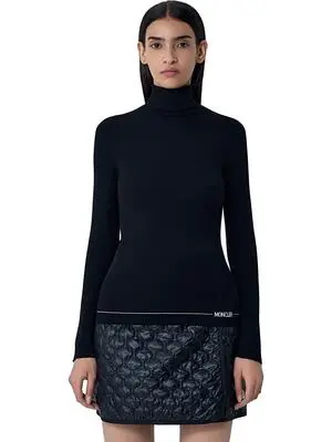 Moncler Wool Turtleneck Sweater - Black