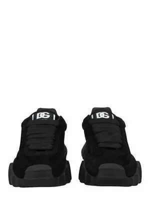 Dolce & Gabbana Leather Athletic Sneakers - Black
