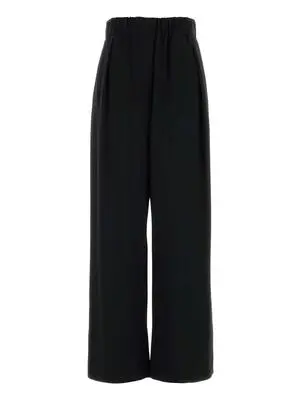 JIL SANDER Crepe Wide-leg Pant - Black
