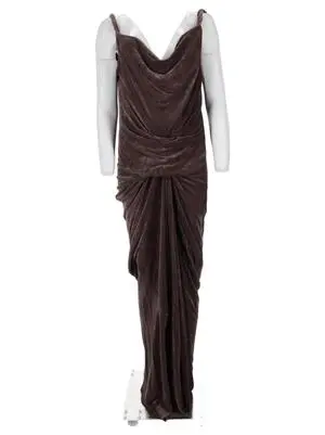 Rick Owens Silk-blend Draped Evening Dress - Gray