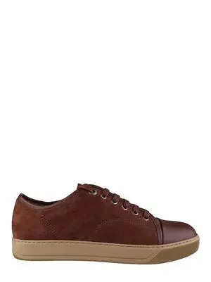 LANVIN LANVIN Leather And Suede Sneakers DBB1 Brown