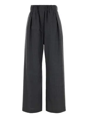JIL SANDER Jil Sander Women Embroidered Wool Wide-Leg Pant