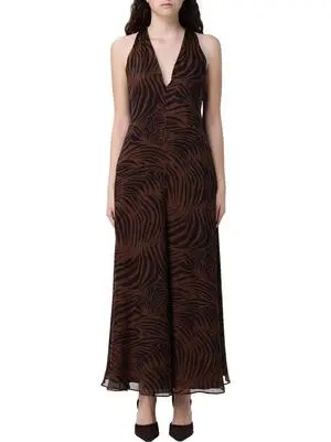 Max Mara Silk Midi Dress - Brown