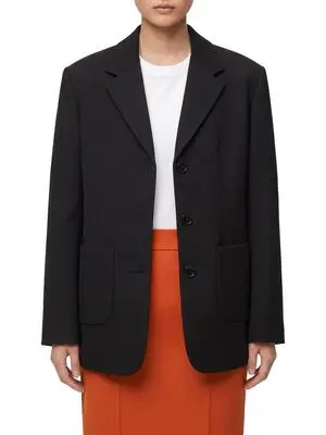 Loewe Wool Blend Single Breasted Blazer - Black
