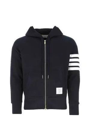 Thom Browne Signature 4-bar Stripe Hoodie - Blue
