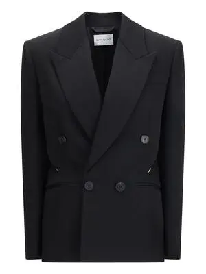 Givenchy Cut-out Wool Blazer - Black