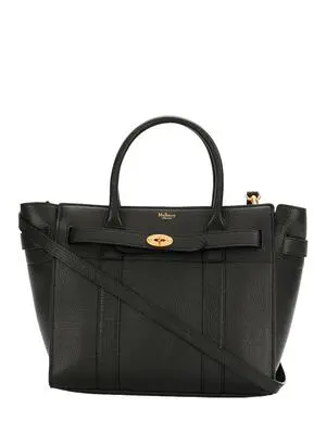 Mulberry Leather Tote Bag - Black