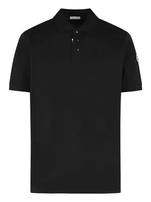Moncler Cotton Polo Shirt - Black