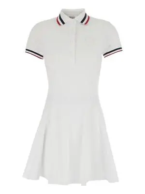 Brunello Cucinelli Striped Collar Short Sleeve Dress - Multicolor