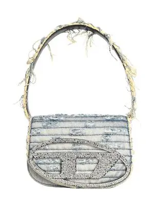 DIESEL® 1dr Shoulder Bag In Light Leather And Tela - Blue