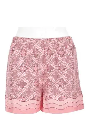 Casablanca Silk Radiating Monogram Shorts - Multicolor
