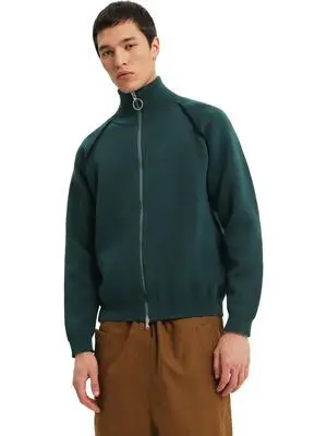 1989 STUDIO Dark Raglan Wool Sweater - Green
