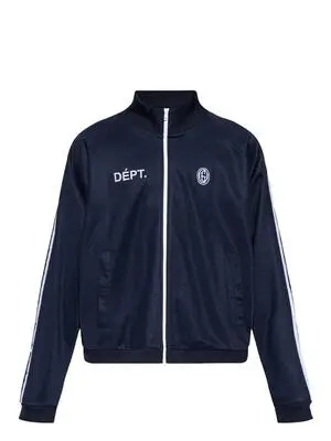 GALLERY DEPT. Logo-embroidered Striped-sleeves Zip Fastening Jacket - Blue
