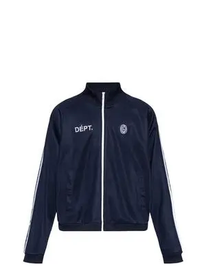 GALLERY DEPT. Logo-embroidered Striped-sleeves Zip Fastening Jacket - Blue