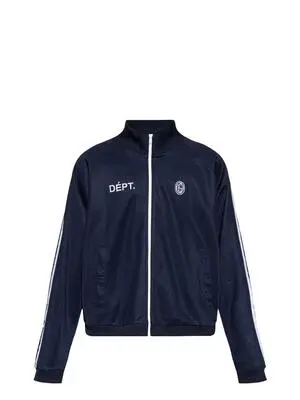 GALLERY DEPT. Logo-embroidered Striped-sleeves Zip Fastening Jacket - Blue