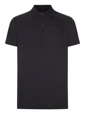 Gucci Cotton Jersey Polo Shirt With Embroidery - Black