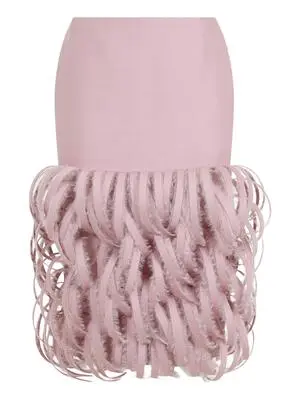 Balenciaga Fluffy Feather Pencil Skirt - Multicolor