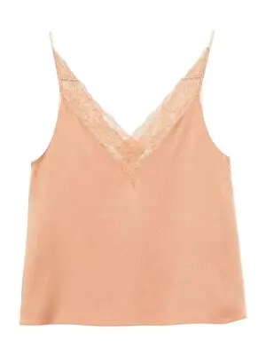 FORTE_FORTE Lace Detail V-necked Top - Multicolor