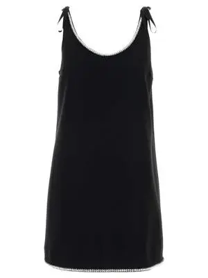 Prada Acetate Blend Mini Dress - Black