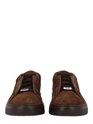 BOSS Garytenn Leather Sneakers - Brown