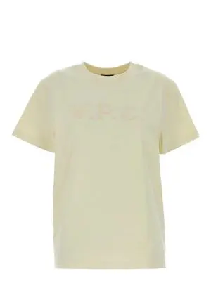 A.p.c. A.P.C. Women Cream Cotton T-Shirt Yellow