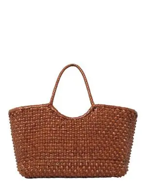 Dragon Diffusion Nantucket Cactus Effect Embossed Leather Bag - Brown