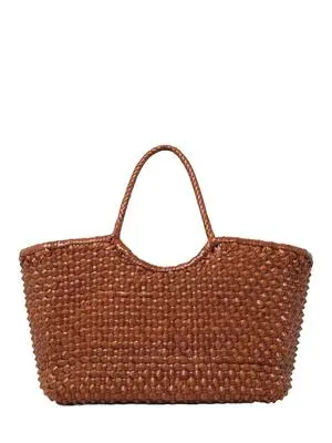 Dragon Diffusion Nantucket Cactus Effect Embossed Leather Bag - Brown