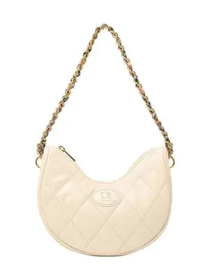 Burberry Horseshoe Leather Bag - Cream
