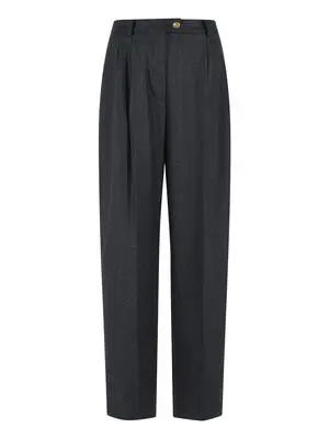 Dolce & Gabbana Virgin Wool Trousers - Black