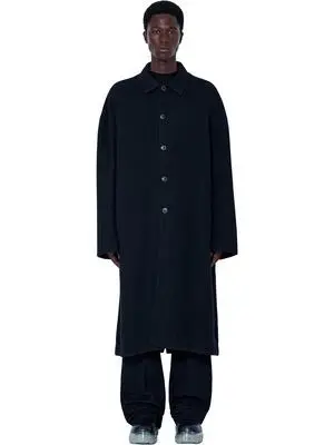 Rick Owens Buttoned Brad Coat - Black