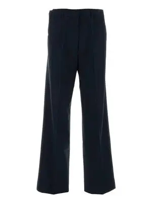 Miu Miu Classic Trousers In Extrafine Virgin Wool - Blue