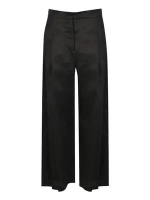 Max Mara MAX MARA Cropped Palazzo Trousers Black