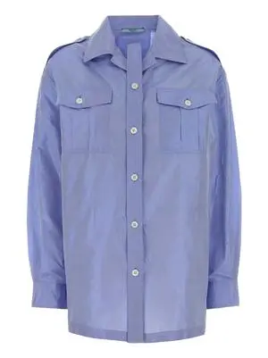 Prada Silk Taffeta Shirt - Blue