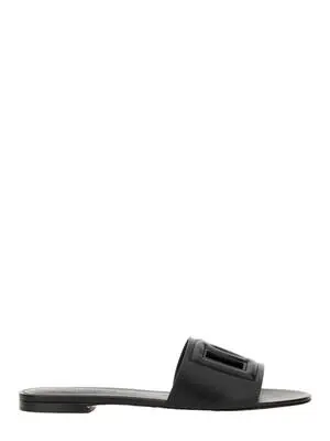 Dolce & Gabbana Logo Slide Sandal - Black