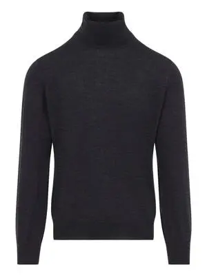 Brunello Cucinelli Brunello Cucinelli Wool Cashmere Turtleneck Gray