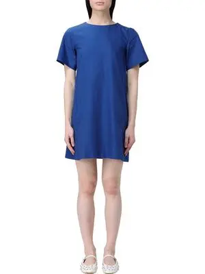 Max Mara Cotton And Linen Mini Dress - Blue