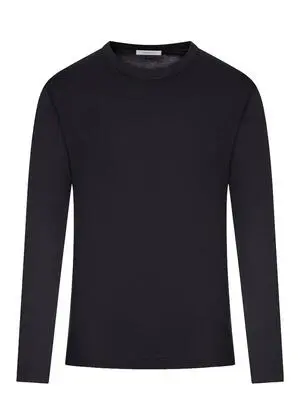 LEMAIRE Long-sleeved Cotton T-shirt - Black