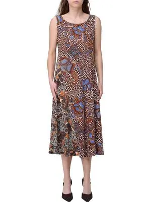 Max Mara Pausa Midi Dress In Printed Jersey - Multicolor